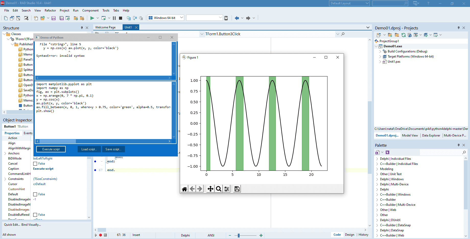 Learn To Build A Python Gui With The Matplotlib Library And A Delphi